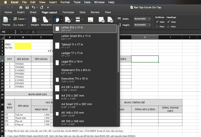In file Excel vừa khổ A4 | Xem các thao tác đơn giản sau đây!