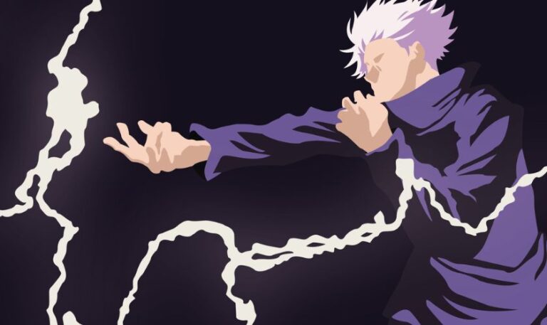 Hình nền máy tính Gojo Satoru anime 4K cực ngầu, cực chiến